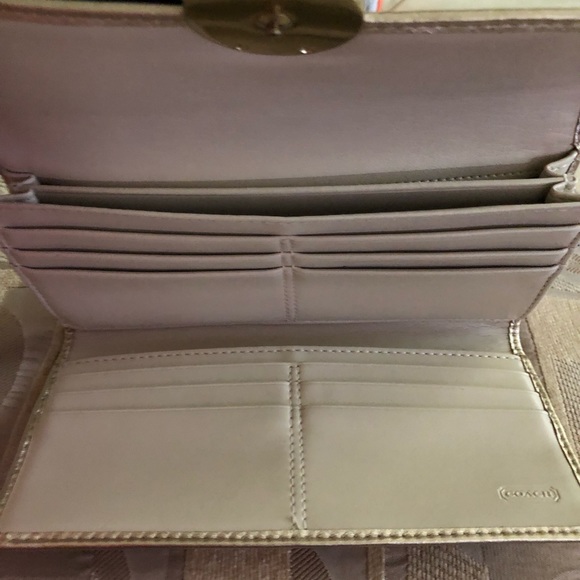 Coach | Bags | Coach Gold Wallet | Poshmark
